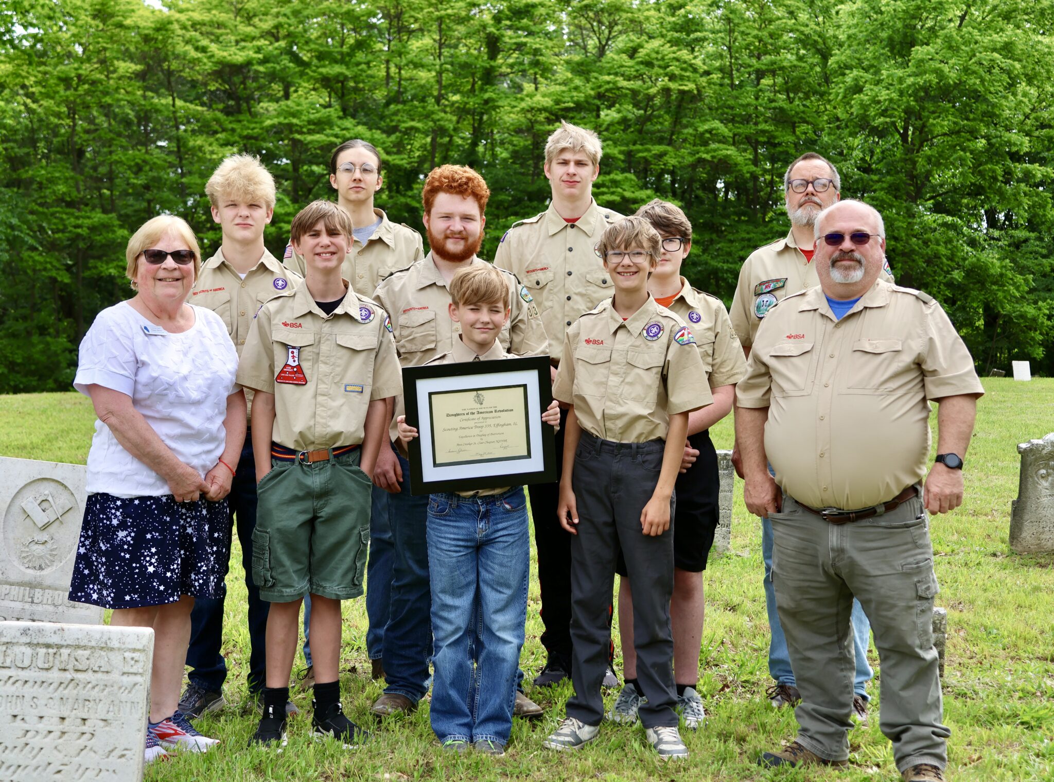 DAR Gives Scout Troop 335 Excellence in Patriotism Award - Effingham's ...