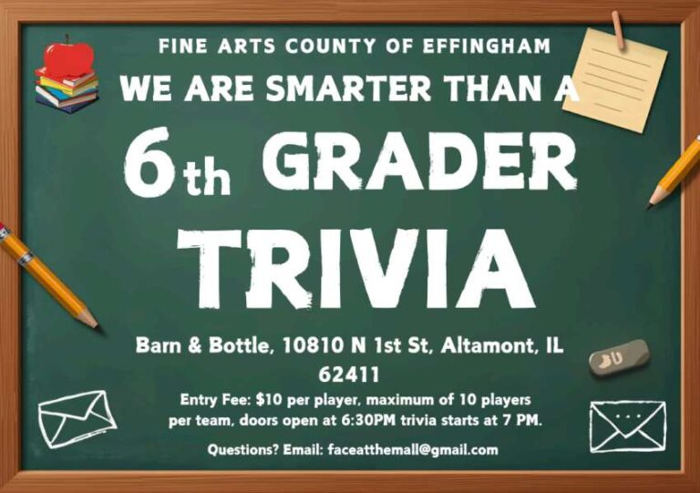 "We Are Smarter Than A 6th Grader" TRIVIA - Effingham's News and Sports ...