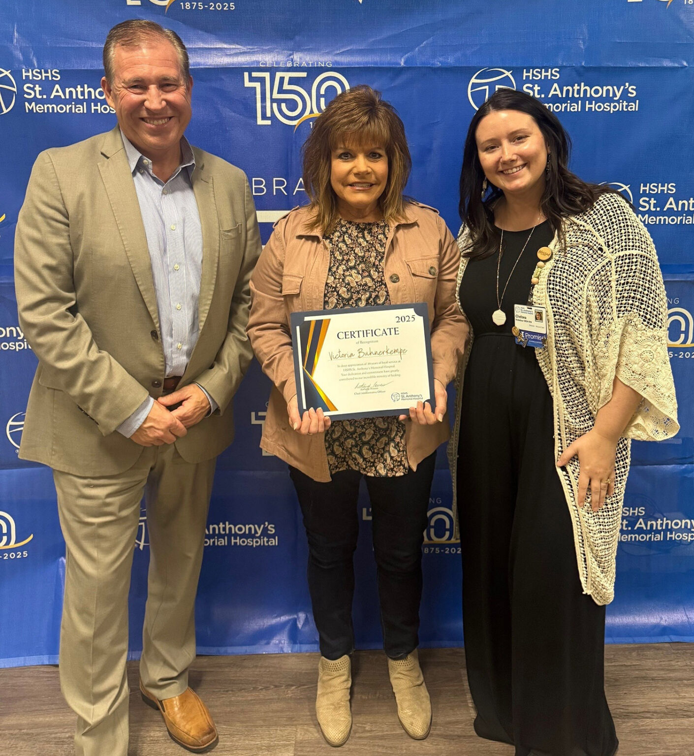 HSHS St. Anthony's Memorial Hospital Honors Colleagues for Milestone ...